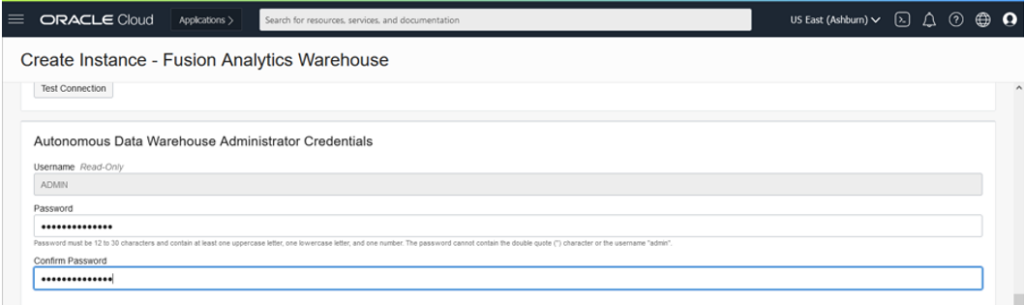 Creating Your First Fusion Analytics Warehouse(FAW) Instance