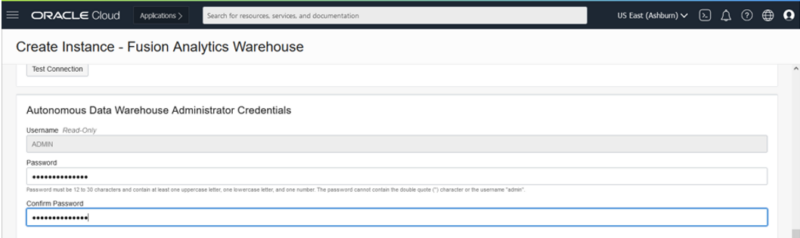 Creating Your First Fusion Analytics Warehouse(FAW) Instance